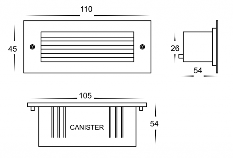 LD57111 3W LED RECESSED INSERTED MOUNTED STEP LIGHT - LED Lighting Factory