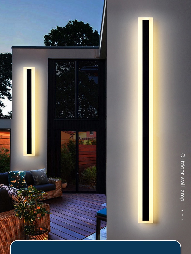 LED Outdoor Wall Light 30-150cm Long Strip Wall Mounted Lights IP65 ...